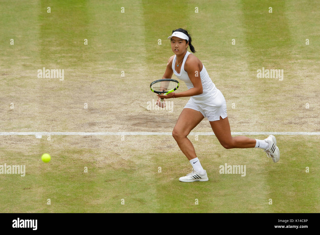 Ann Li of the USA at the Girls Singles - Wimbledon Championships 2017 ...