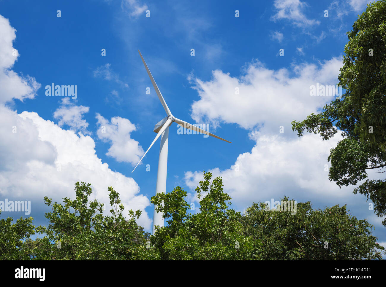 wind turbine with sky background Stock Photo - Alamy