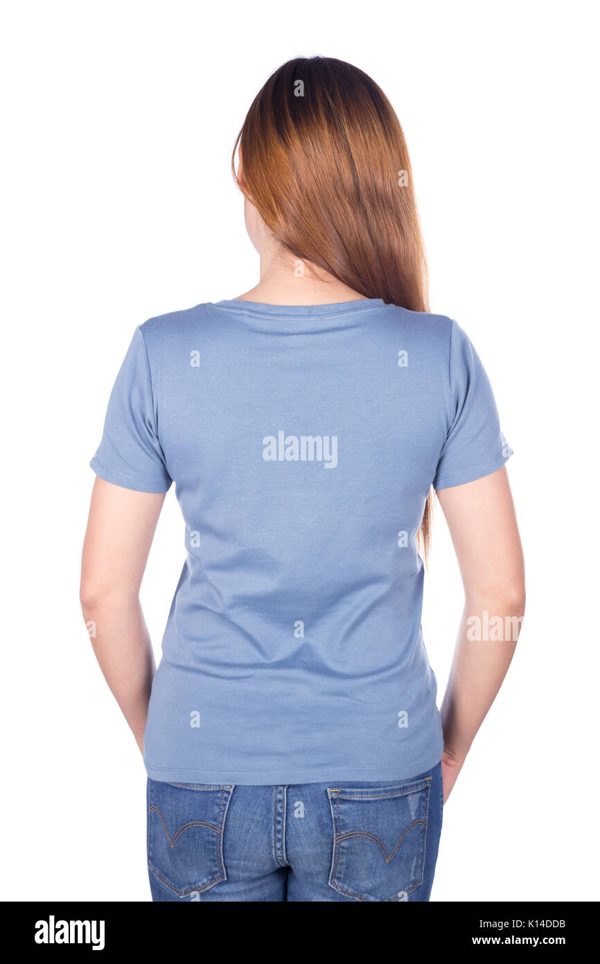 Woman back view a white background hi-res stock photography and images ...