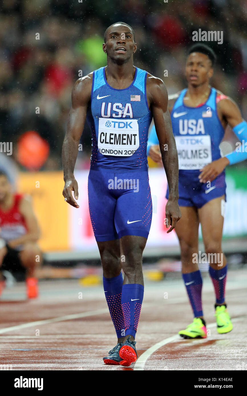 Kerron CLEMENT (United States of America) after competing in the Men's ...