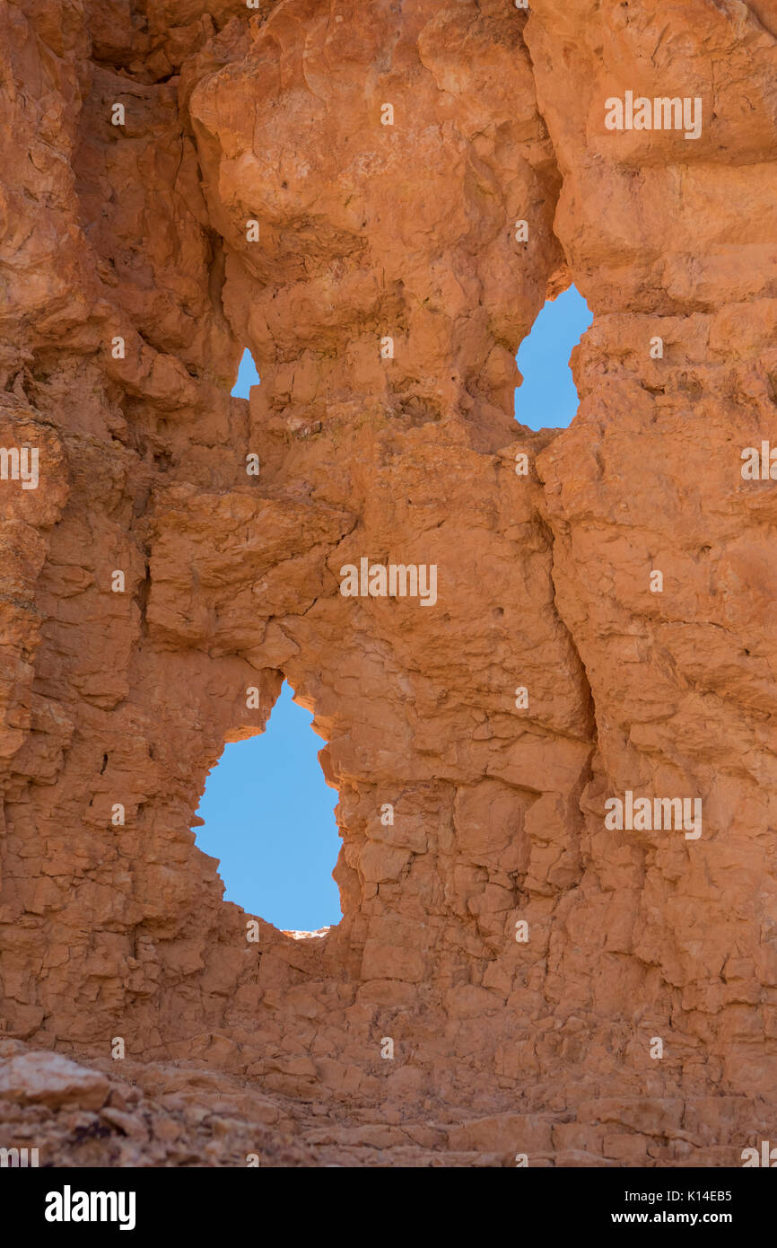 Screaming Face In Stone rock formation in Bryce Stock Photo - Alamy
