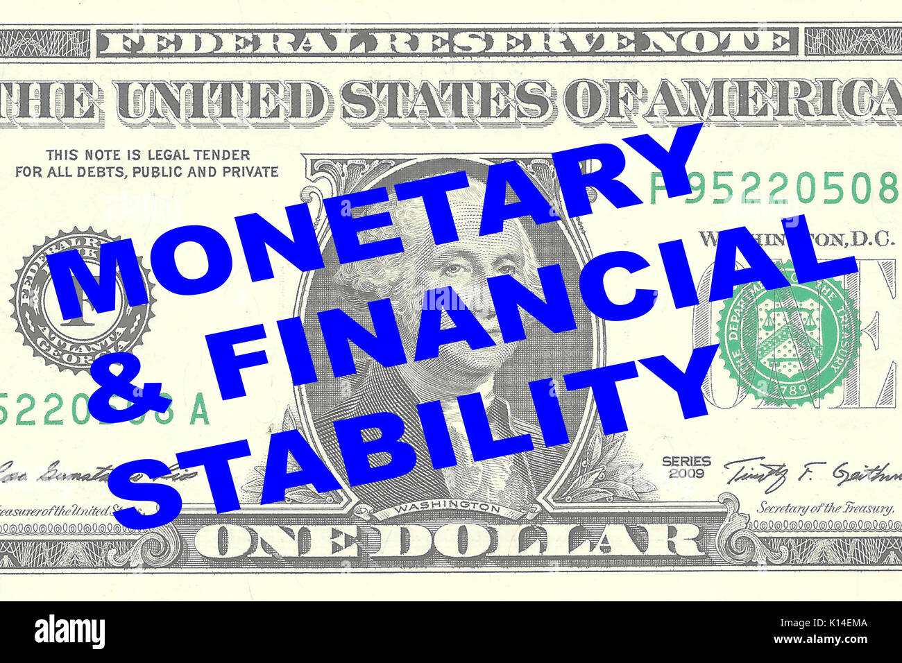 Render illustration of "MONETARY & FINANCIAL STABILITY" title on One ...
