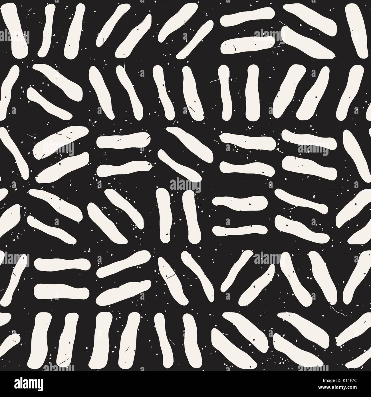 Seamless freehand pattern. Vector abstract rough lines background. Hand ...