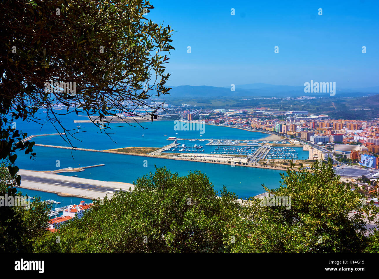 Aerial view of Gibraltar. Gibraltar capital of Gibraltar UK Stock Photo ...