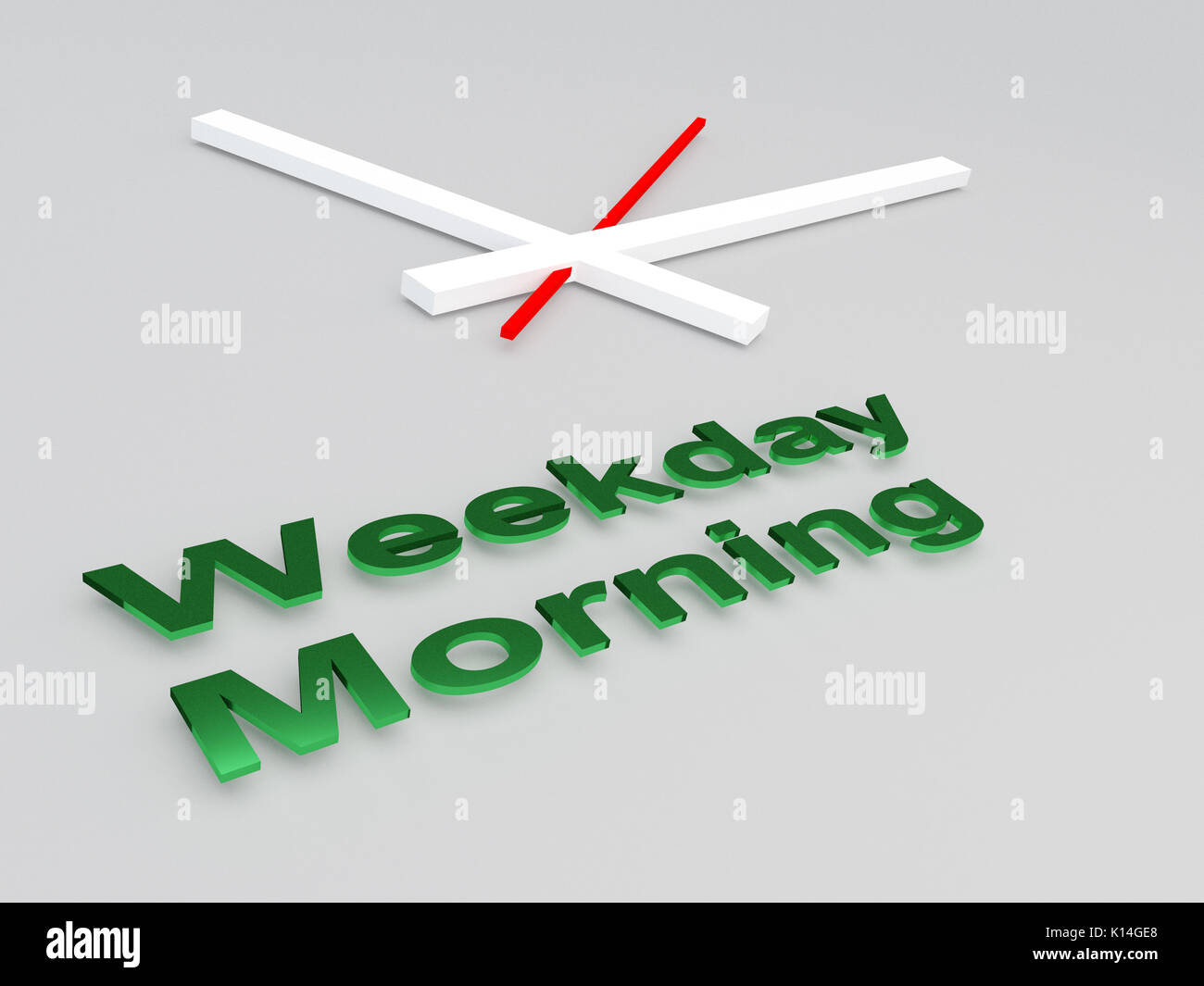 Clock text good morning illustration hi-res stock photography and ...