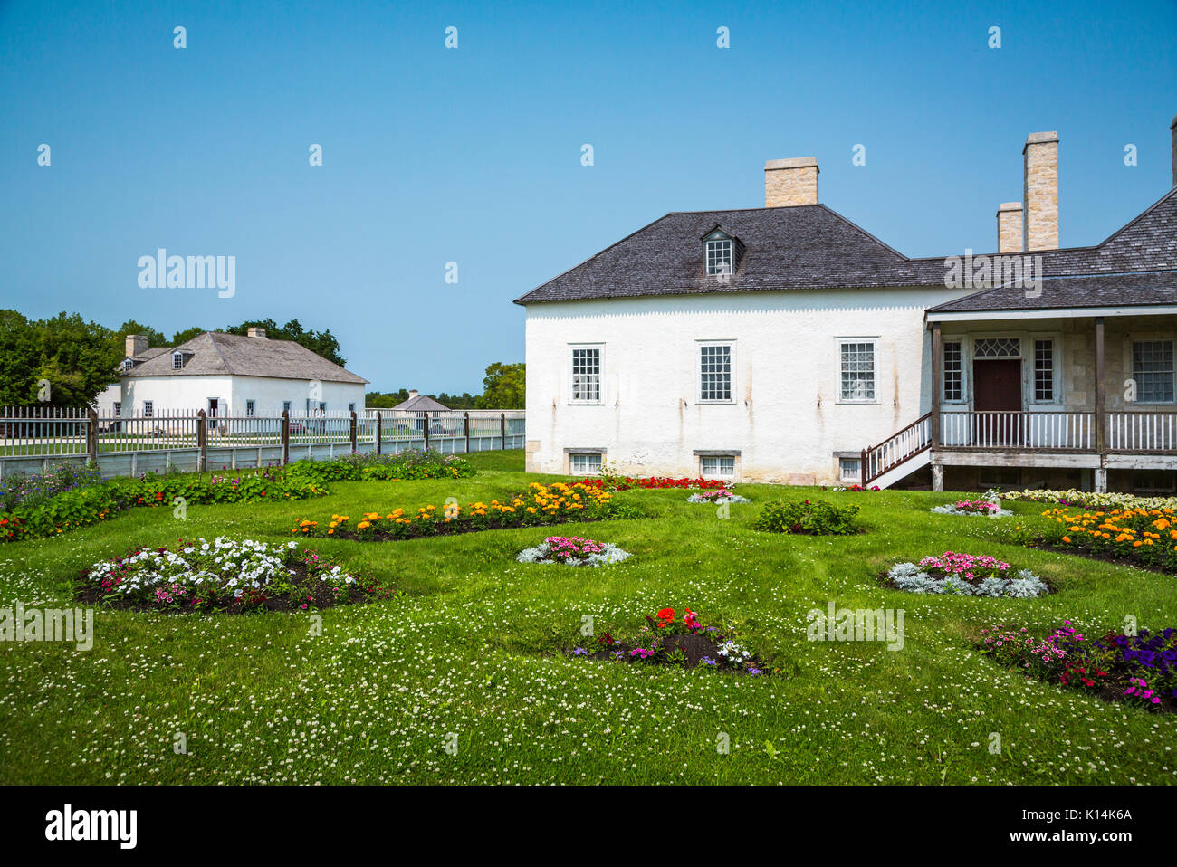 The big House at the Lower Fort Garry National Historic site on the Red ...