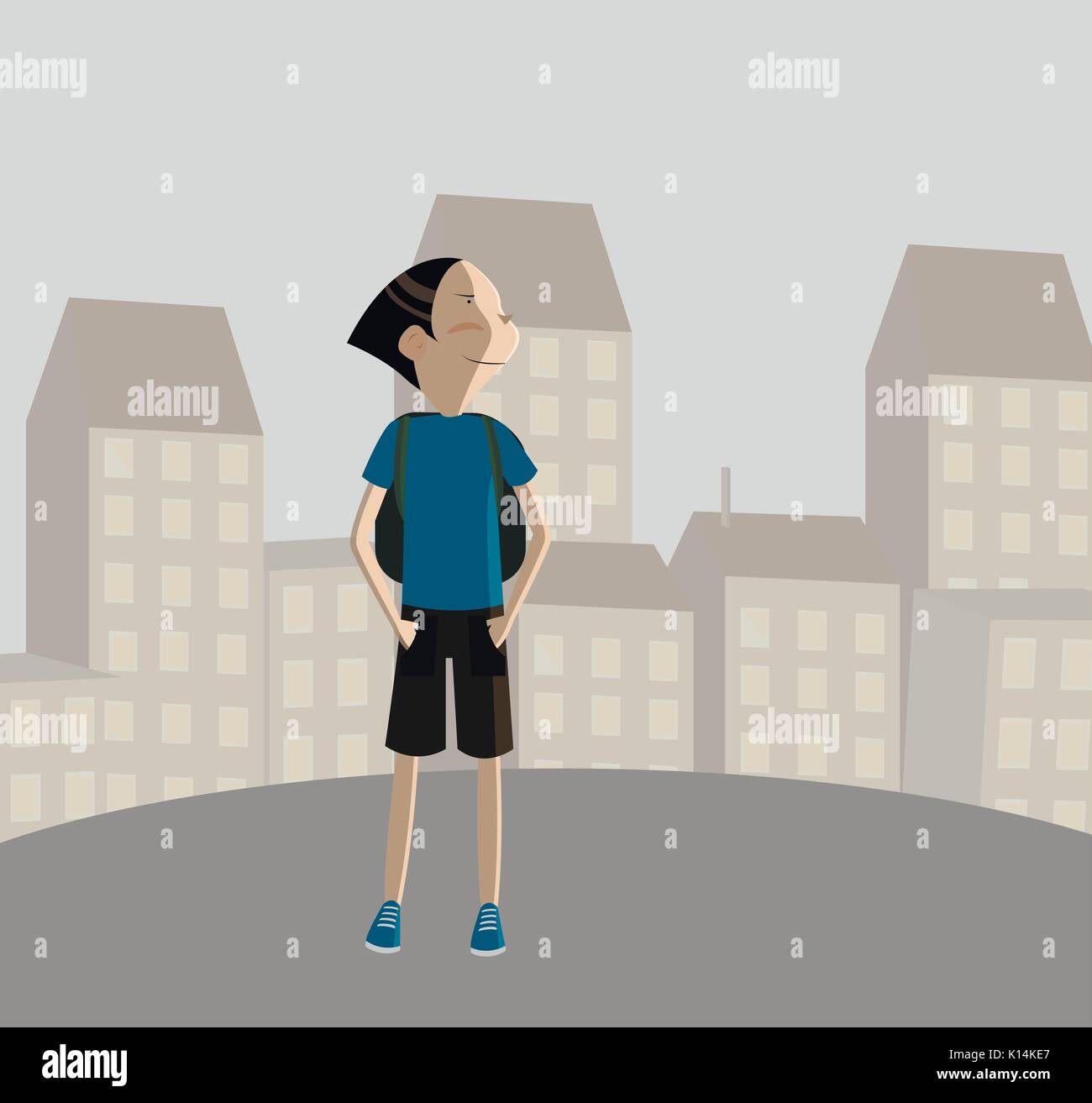 Cartoon backpack hi-res stock photography and images - Alamy