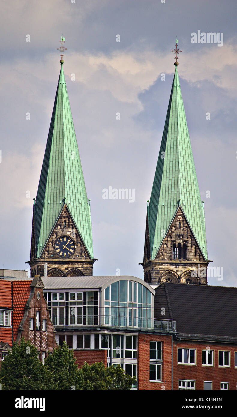 Church with two spires hi-res stock photography and images - Alamy