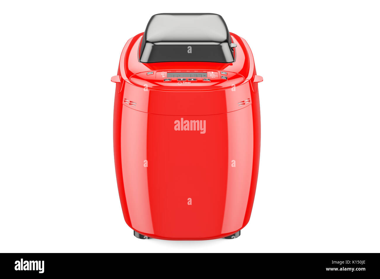 Red bread making machine, 3D rendering isolated on white background ...