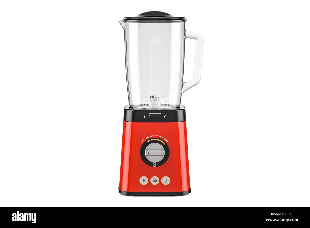 Red electric blender, 3D rendering isolated on white background Stock ...