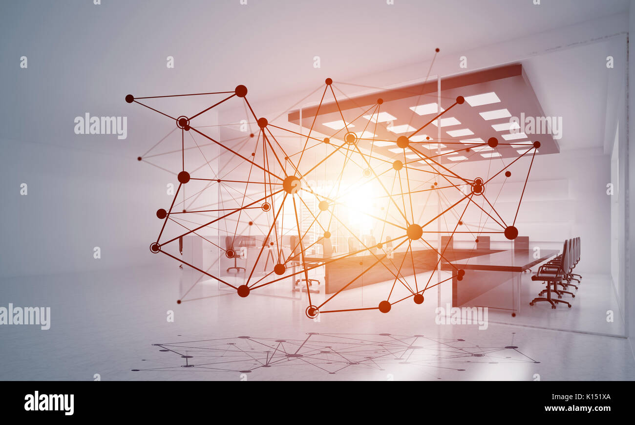 Networking and wireless connection as concept for effective modern ...