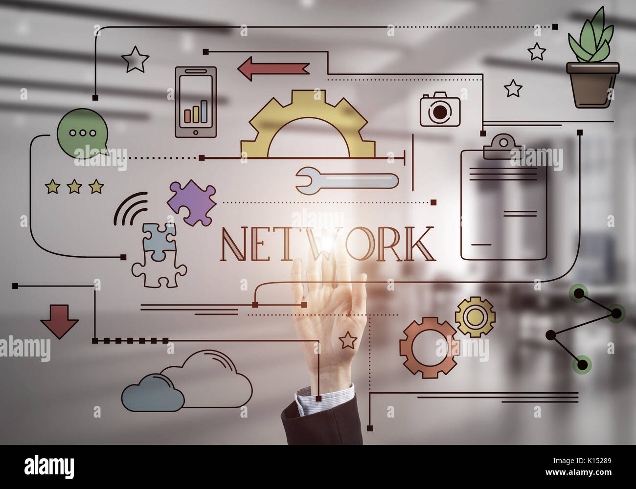 Concept of electronic business and internet education and modern Stock ...