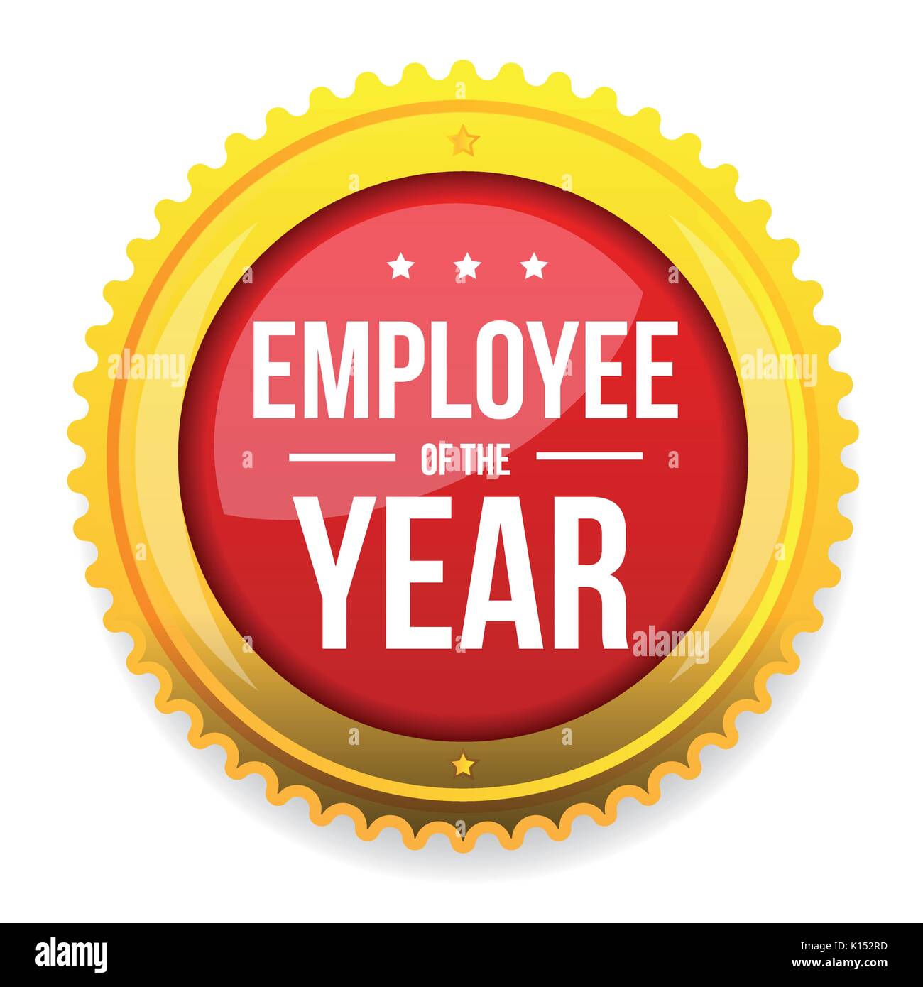 Employee Of The Year Award Badge Stock Vector Image Art Alamy