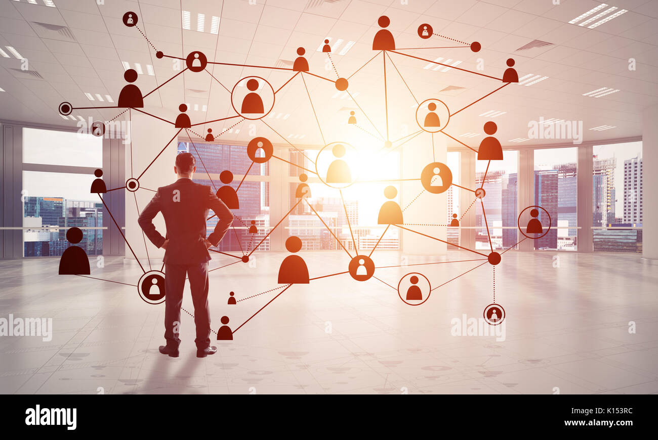 Networking and social communication concept as effective point f Stock ...