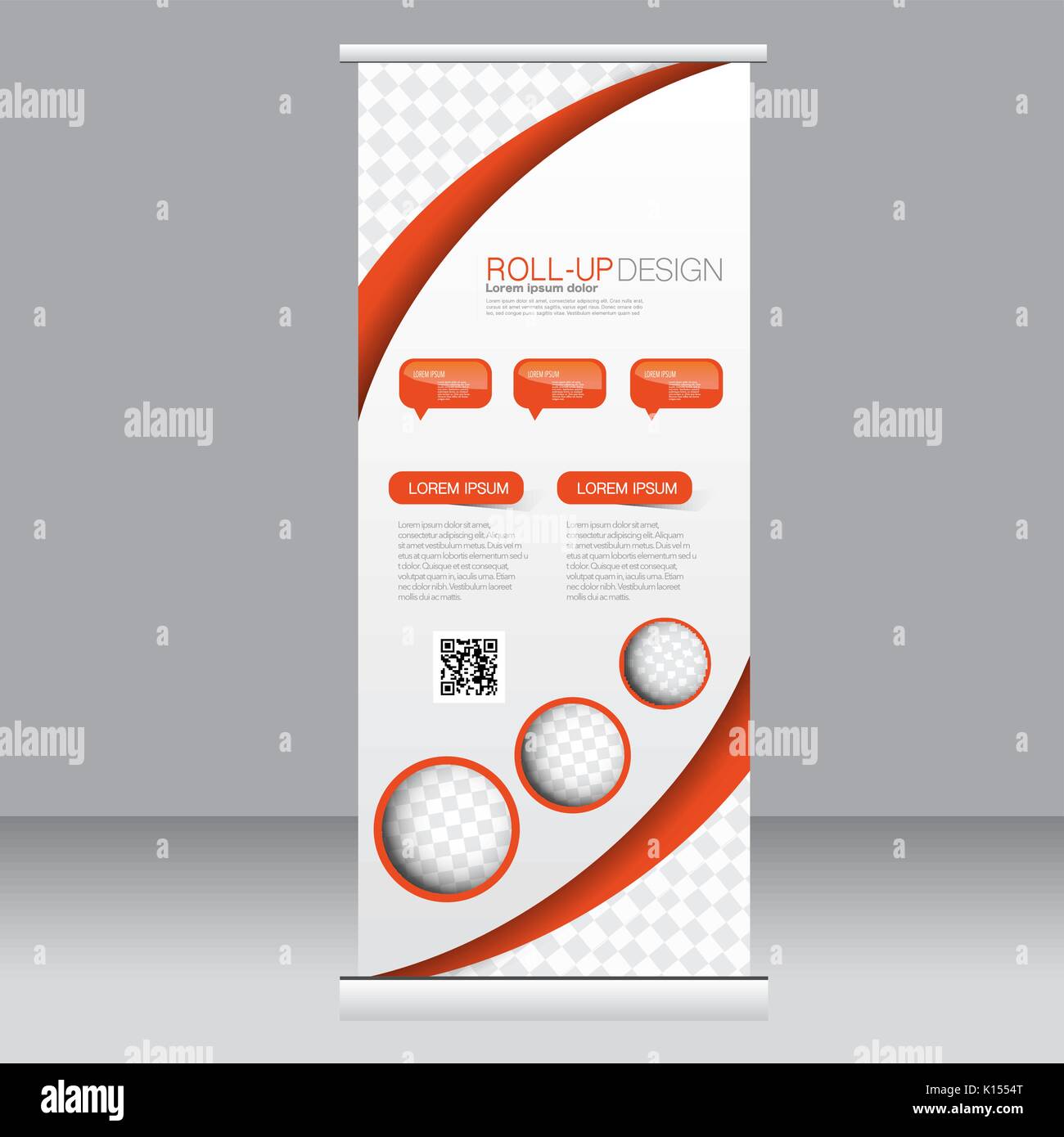 Roll up banner stand template. Abstract background for design, business, education ...