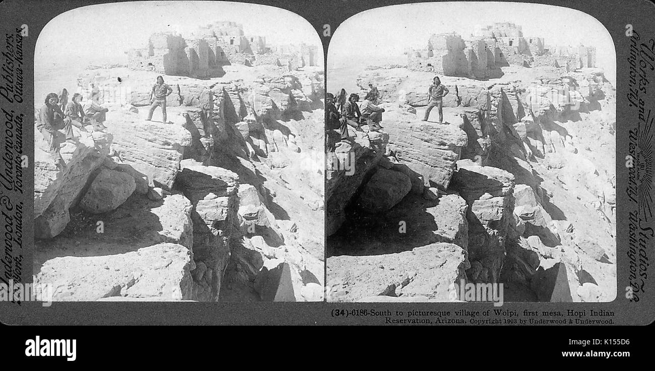 South to the picturesque village of Wolpi [Walpi], first mesa, Hopi ...