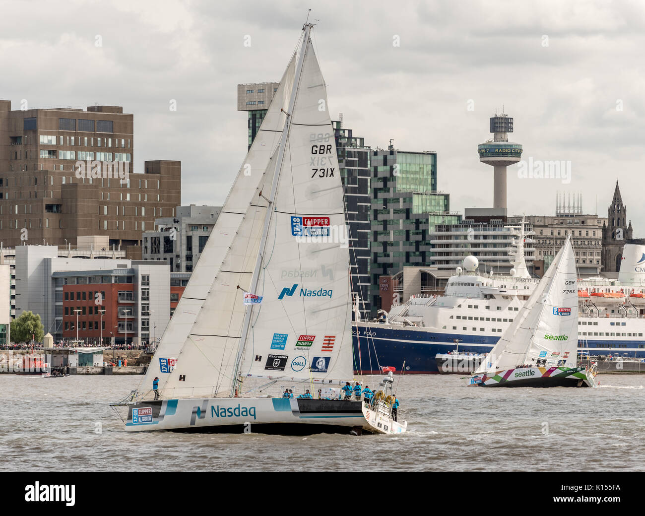 Start of the Clipper Round the world Race 2017 Stock Photo - Alamy