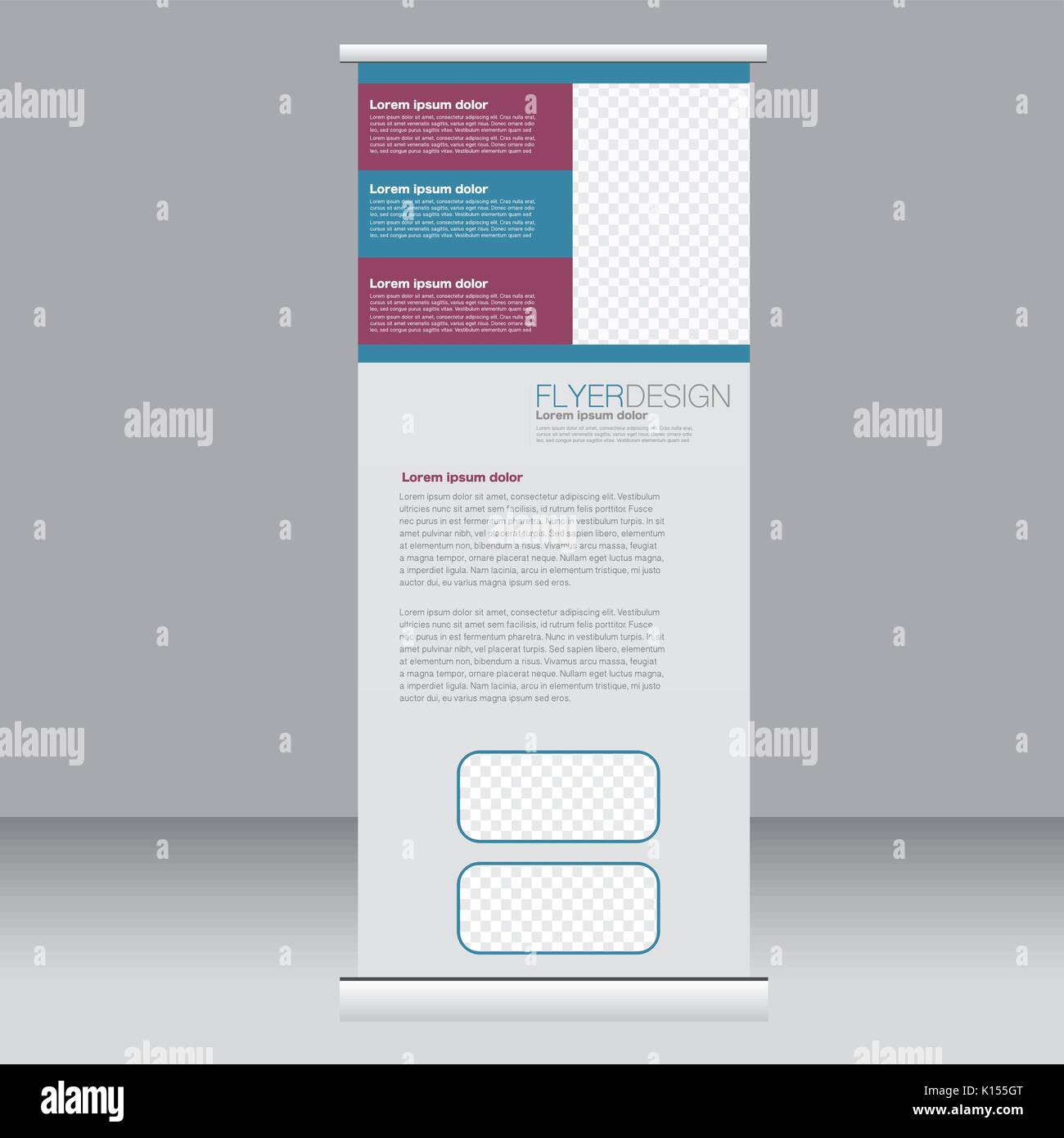 Roll up banner stand template. Abstract background for design, business, education ...