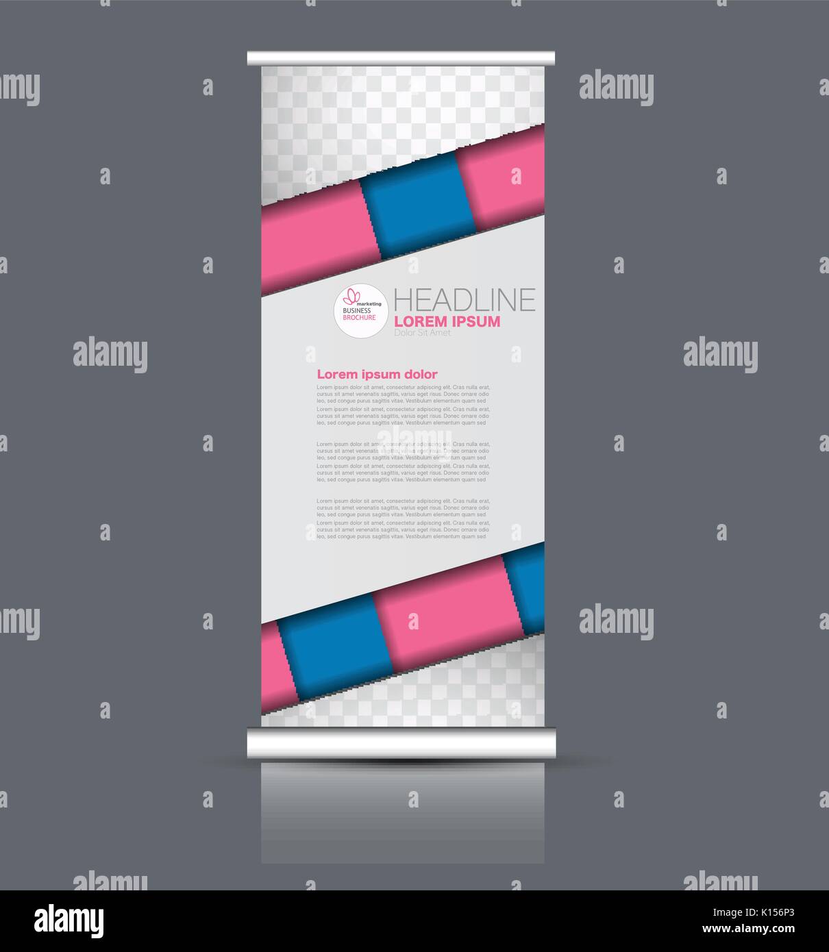 Roll up banner stand template. Abstract banner background for design, business, education ...