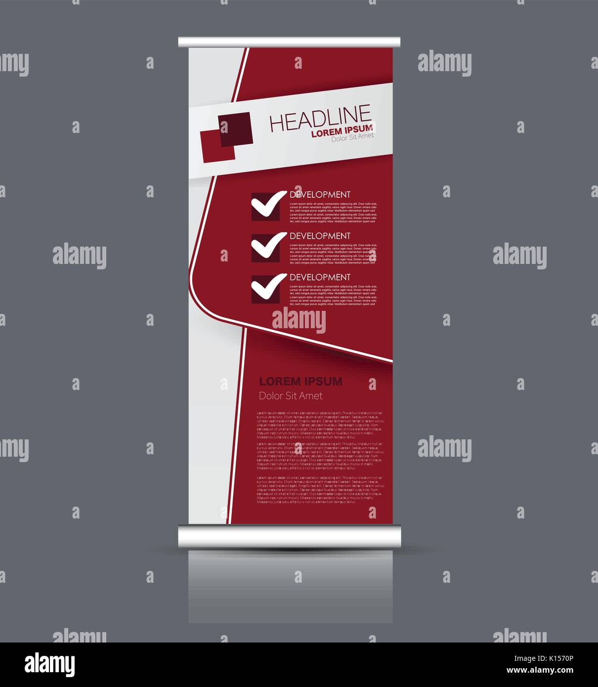 Roll up banner stand template. Abstract banner background for design, business, education ...