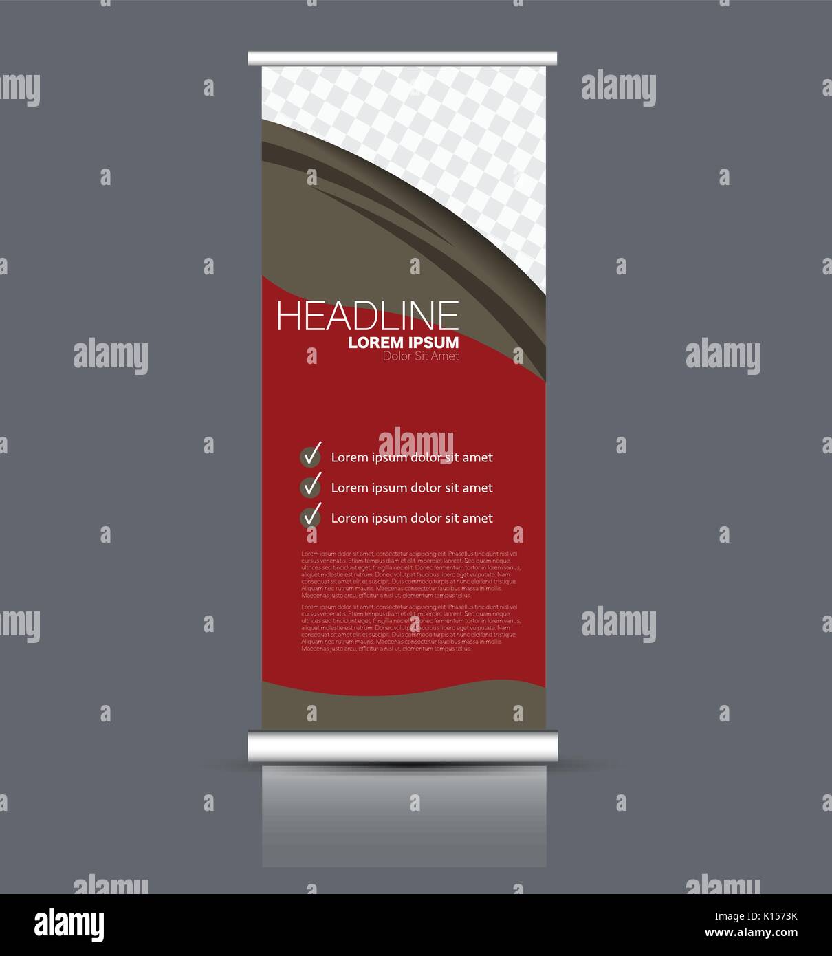 Roll up banner stand template. Abstract banner background for design, business, education ...