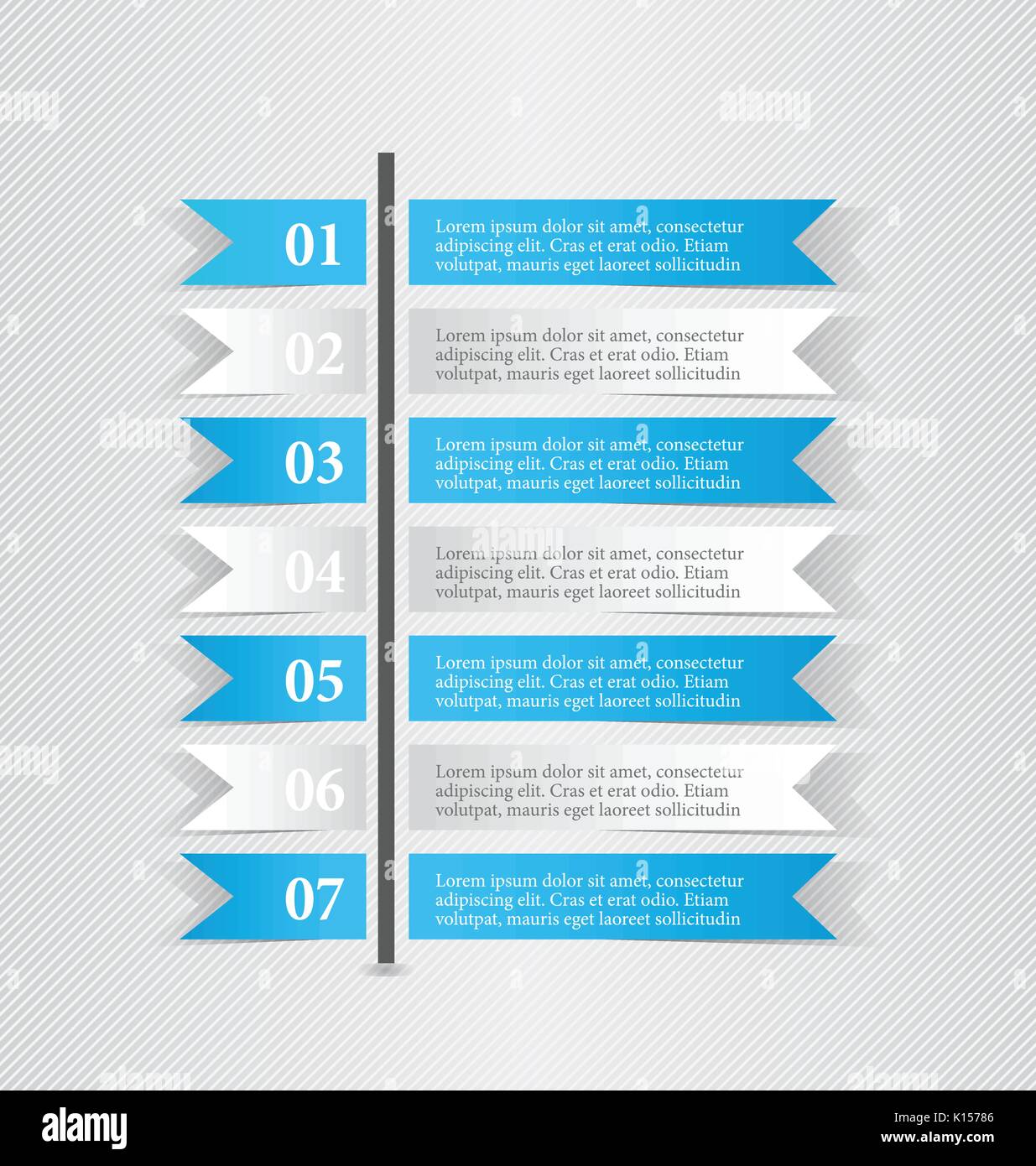 Modern infographic white and blue design template sticker notes vector ...