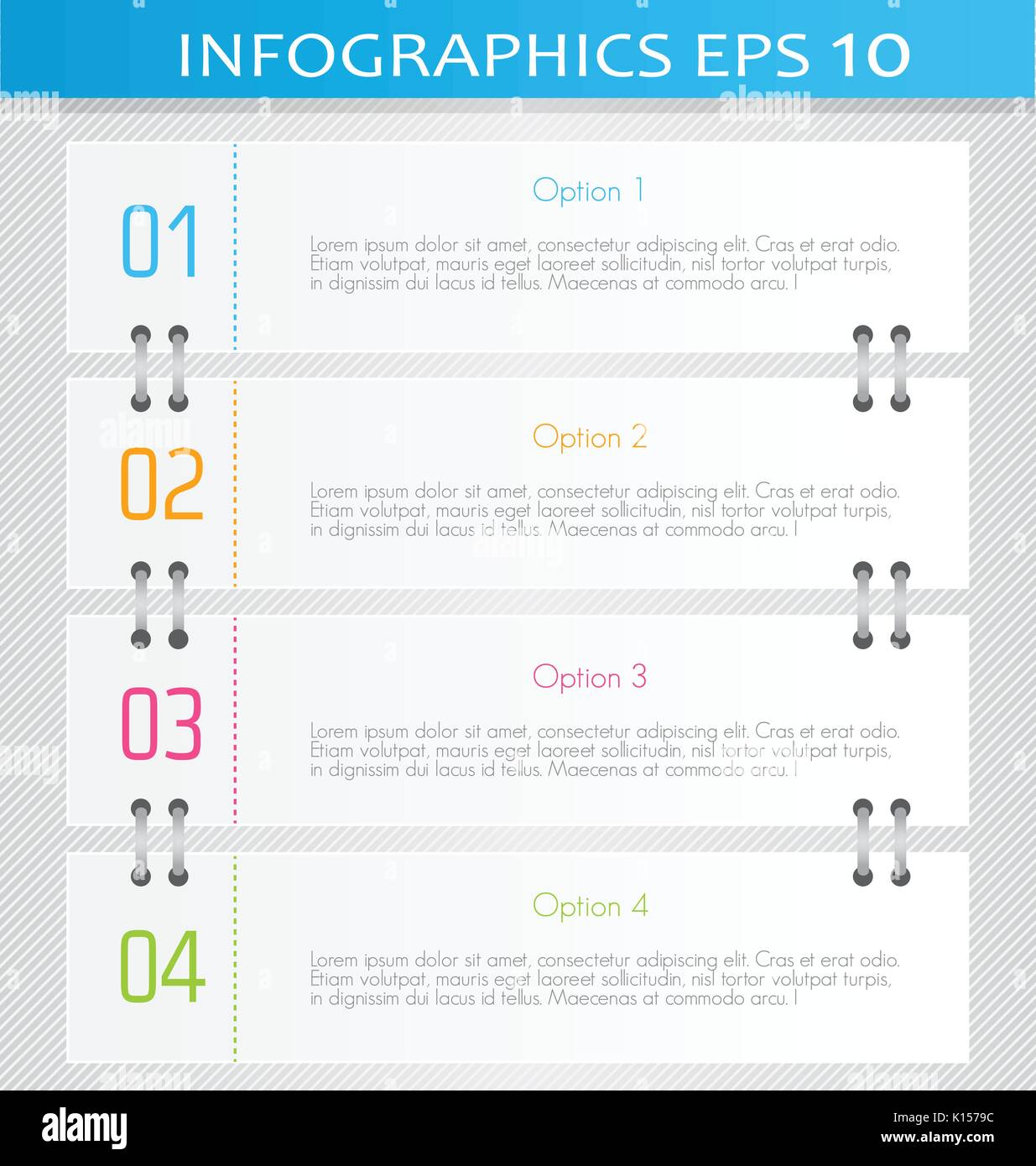 Modern infographics colorful design template with shadow vector ...