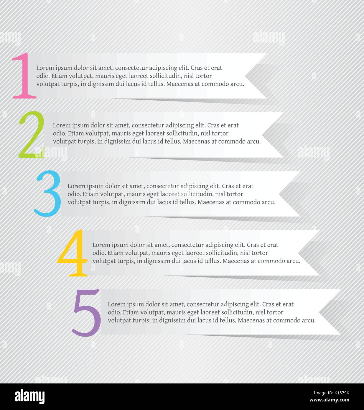 Modern infographics colorful design template with shadow vector ...