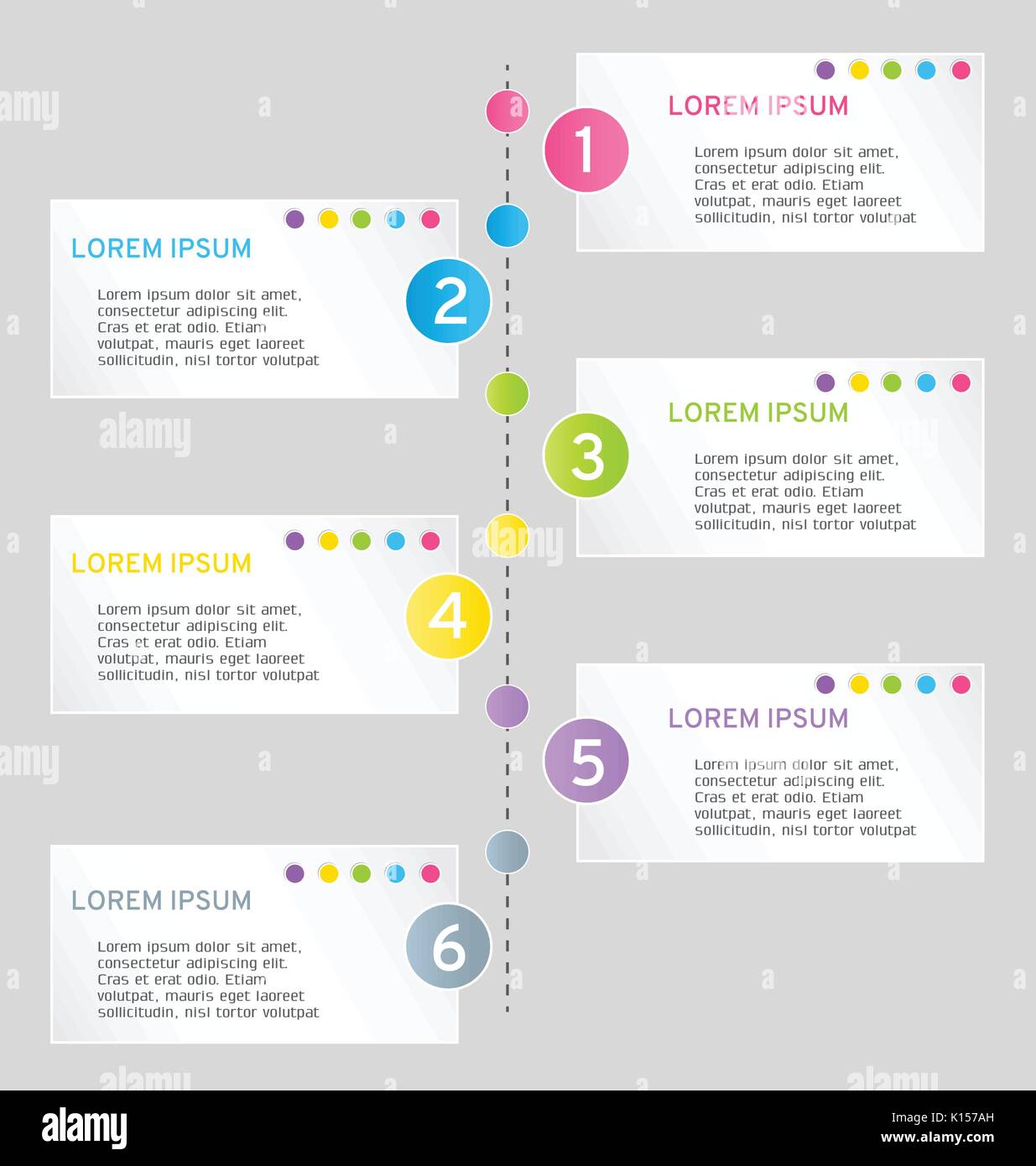 Modern infographics colorful web design template with shadow vector ...