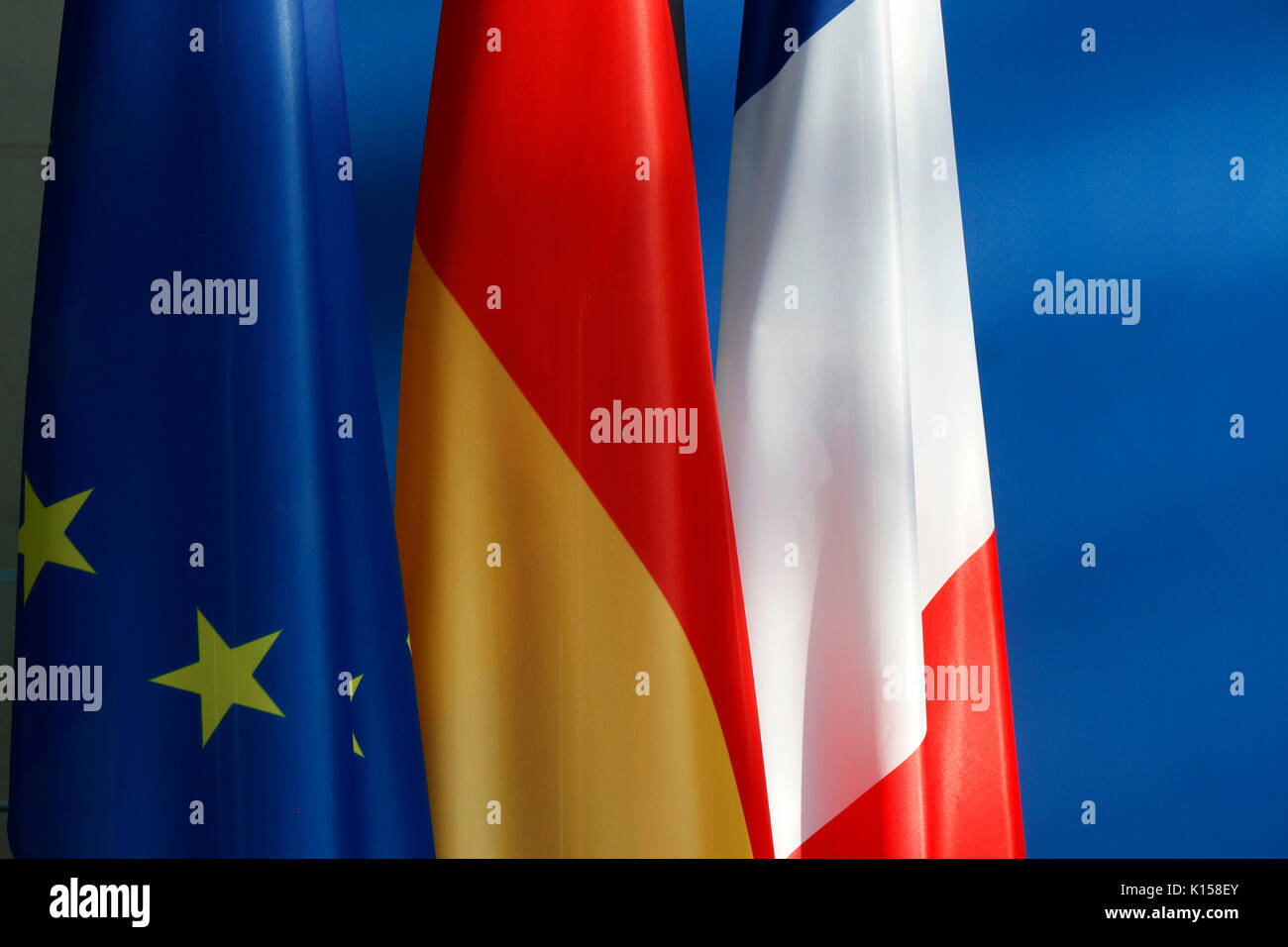 die Fahnen Europas, deutschalnds und Frankreichs, 15. Mai 2017, Berlin ...