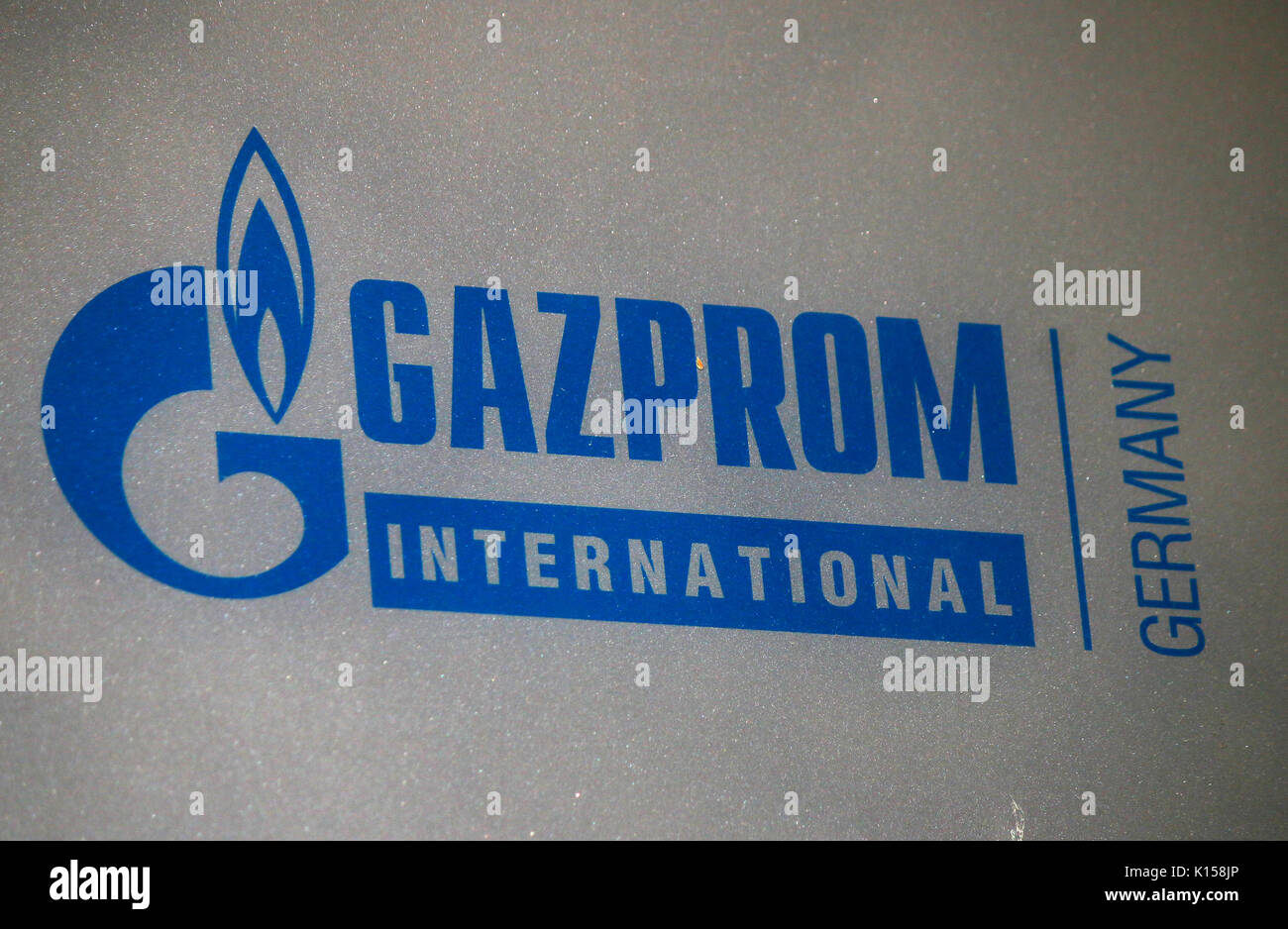 das Logo der Marke "Gazprom", Berlin Stock Photo - Alamy