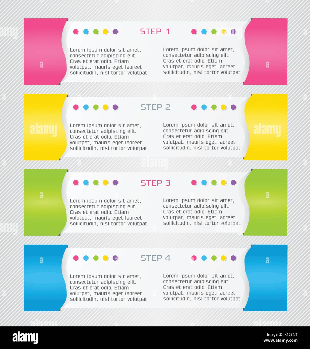 Modern infographics colorful design template with shadow vector ...
