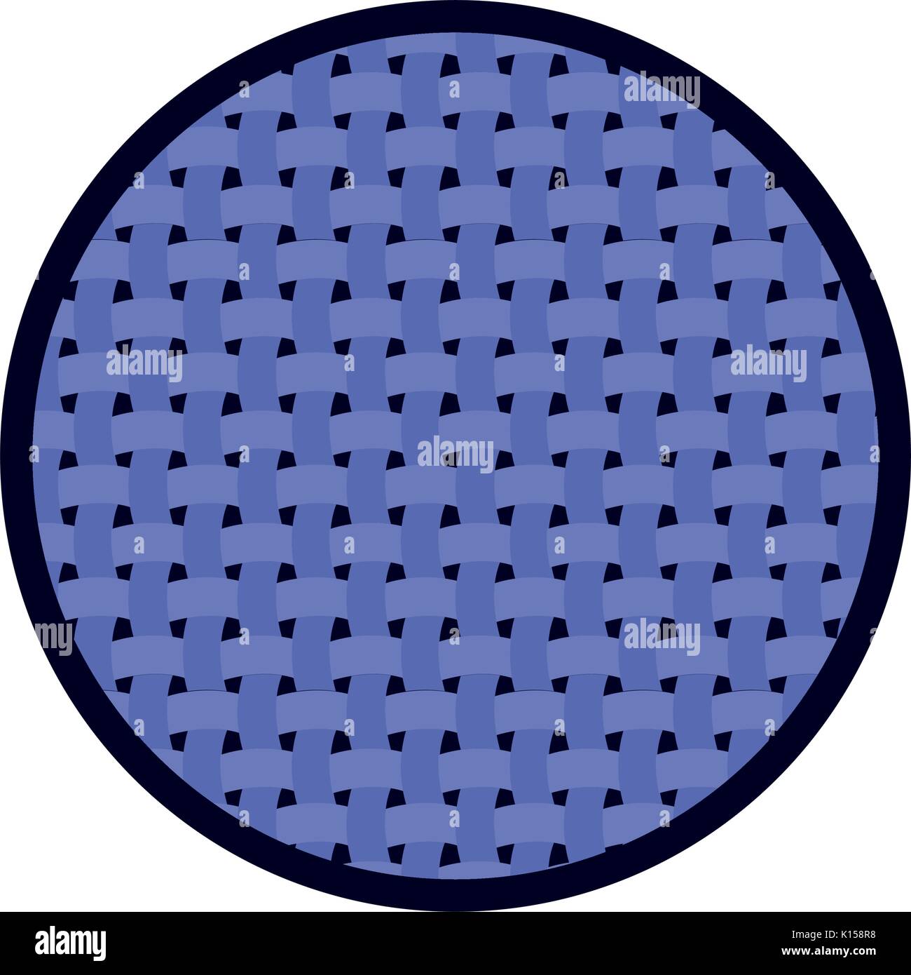 colorful silhouette of circle with macro seamless textile pattern Stock ...