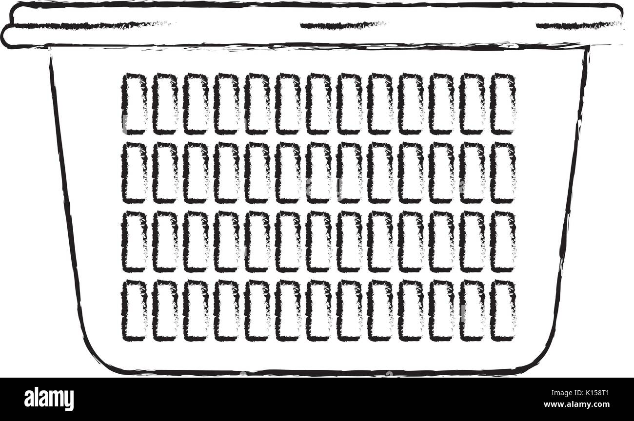 monochrome blurred silhouette of laundry basket without handles Stock ...