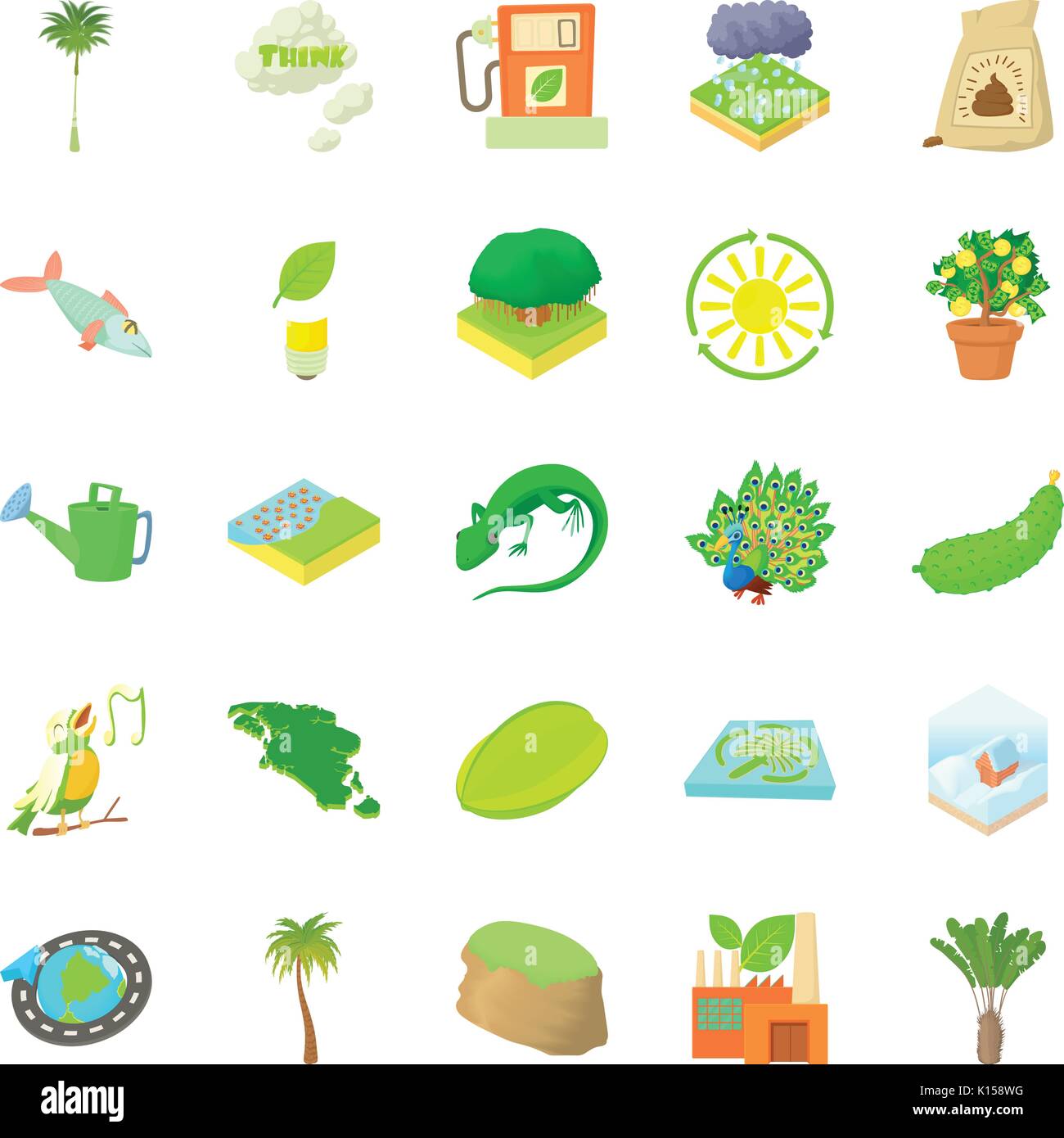Life icons set, cartoon style Stock Vector Image & Art - Alamy