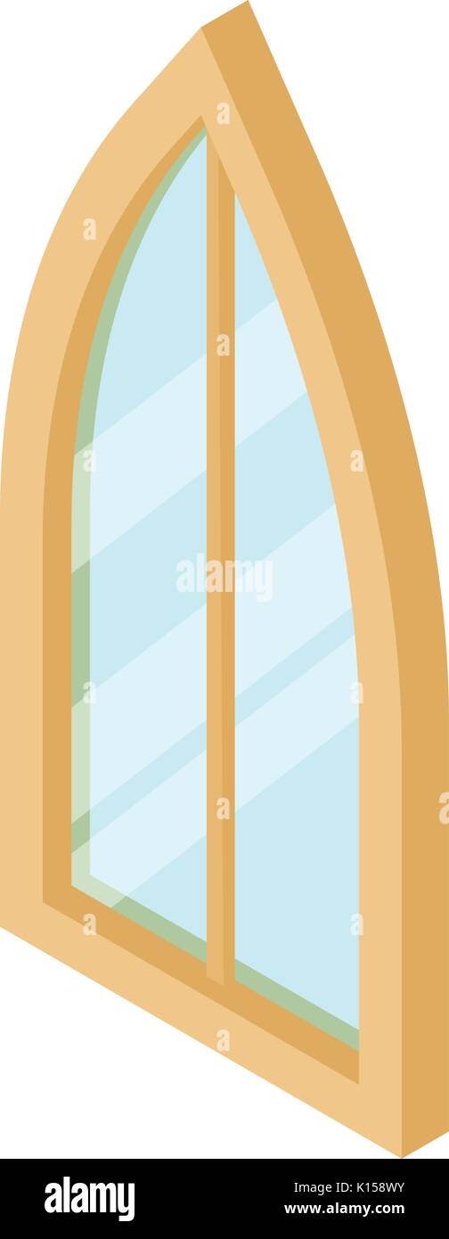 Sharp corner window frame icon, isometric 3d style Stock Vector Image ...