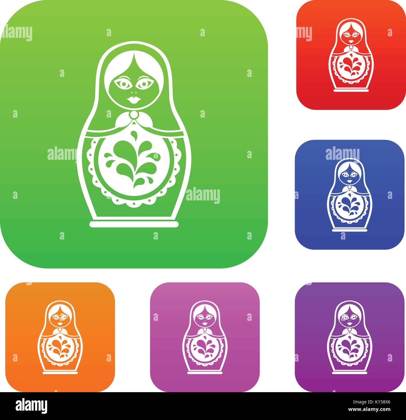 Matryoshka set collection Stock Vector Image & Art - Alamy