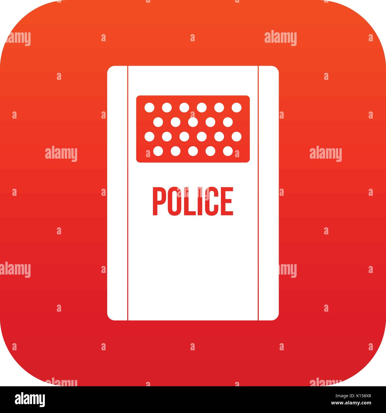 Riot shield icon digital red Stock Vector Image & Art - Alamy