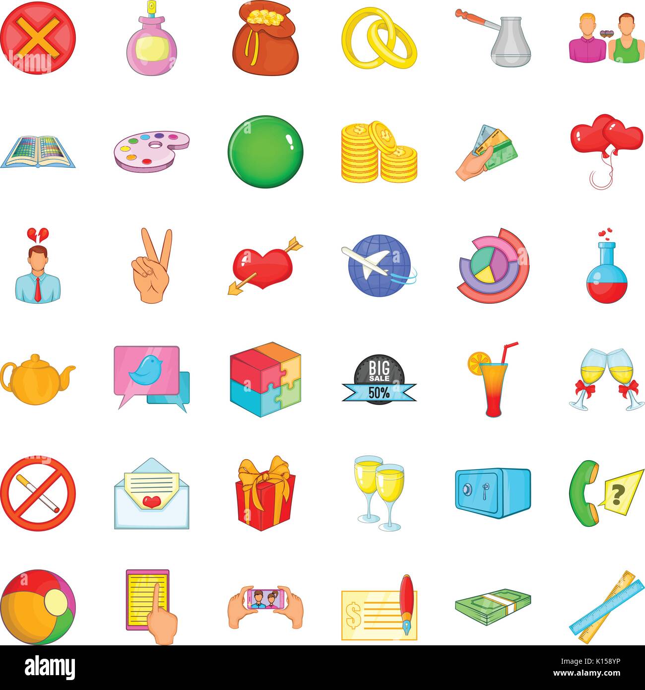 Advice icons set, cartoon style Stock Vector Image & Art - Alamy