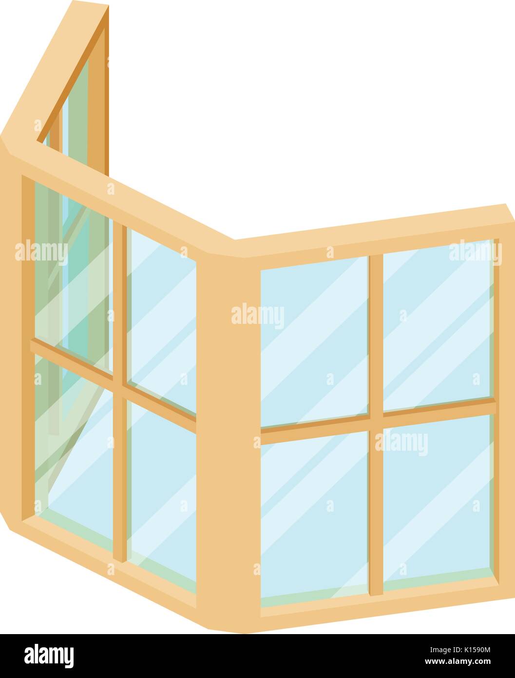 Facade window frame icon, isometric 3d style Stock Vector Image & Art ...