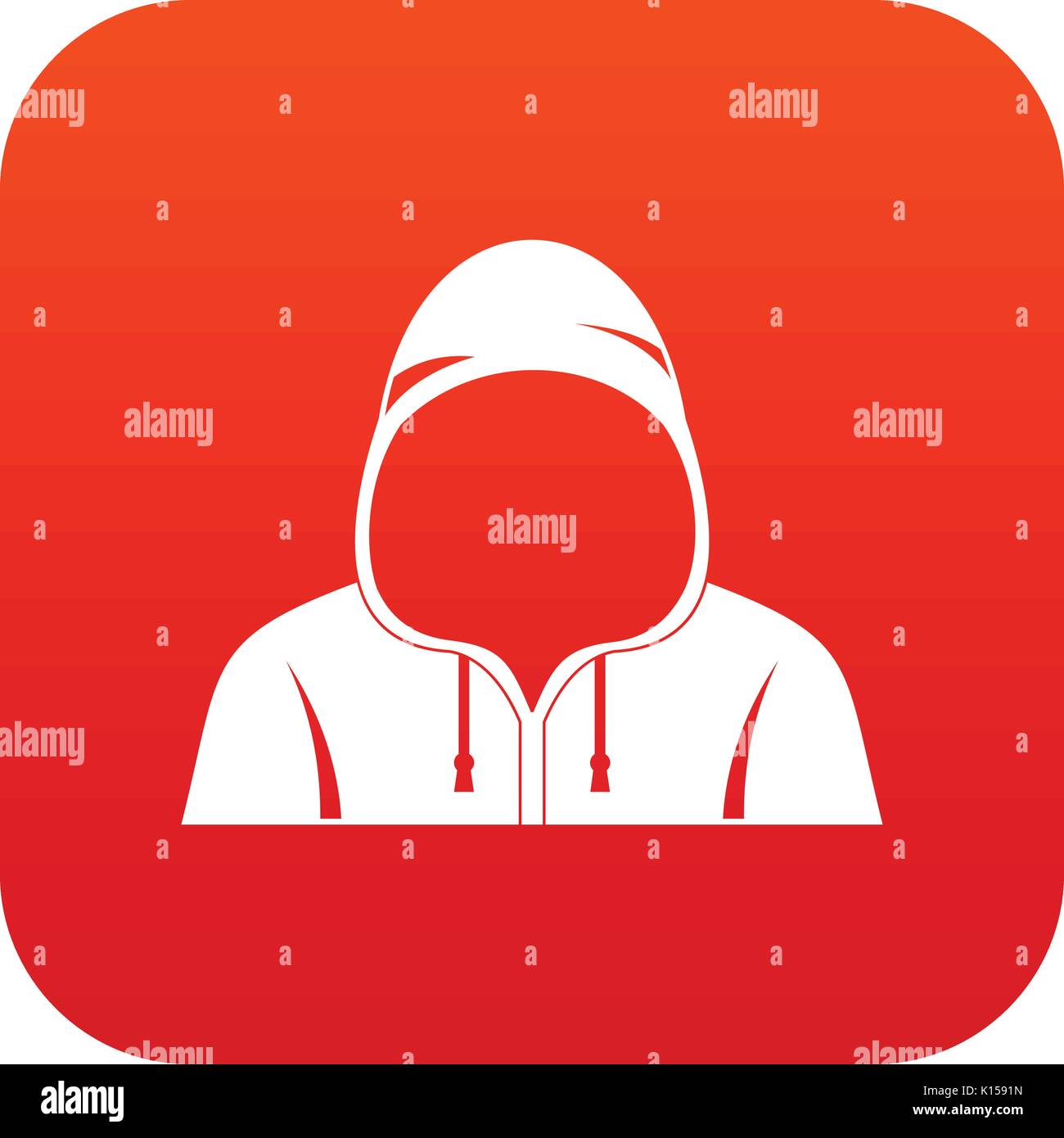Hood icon digital red Stock Vector Image & Art - Alamy