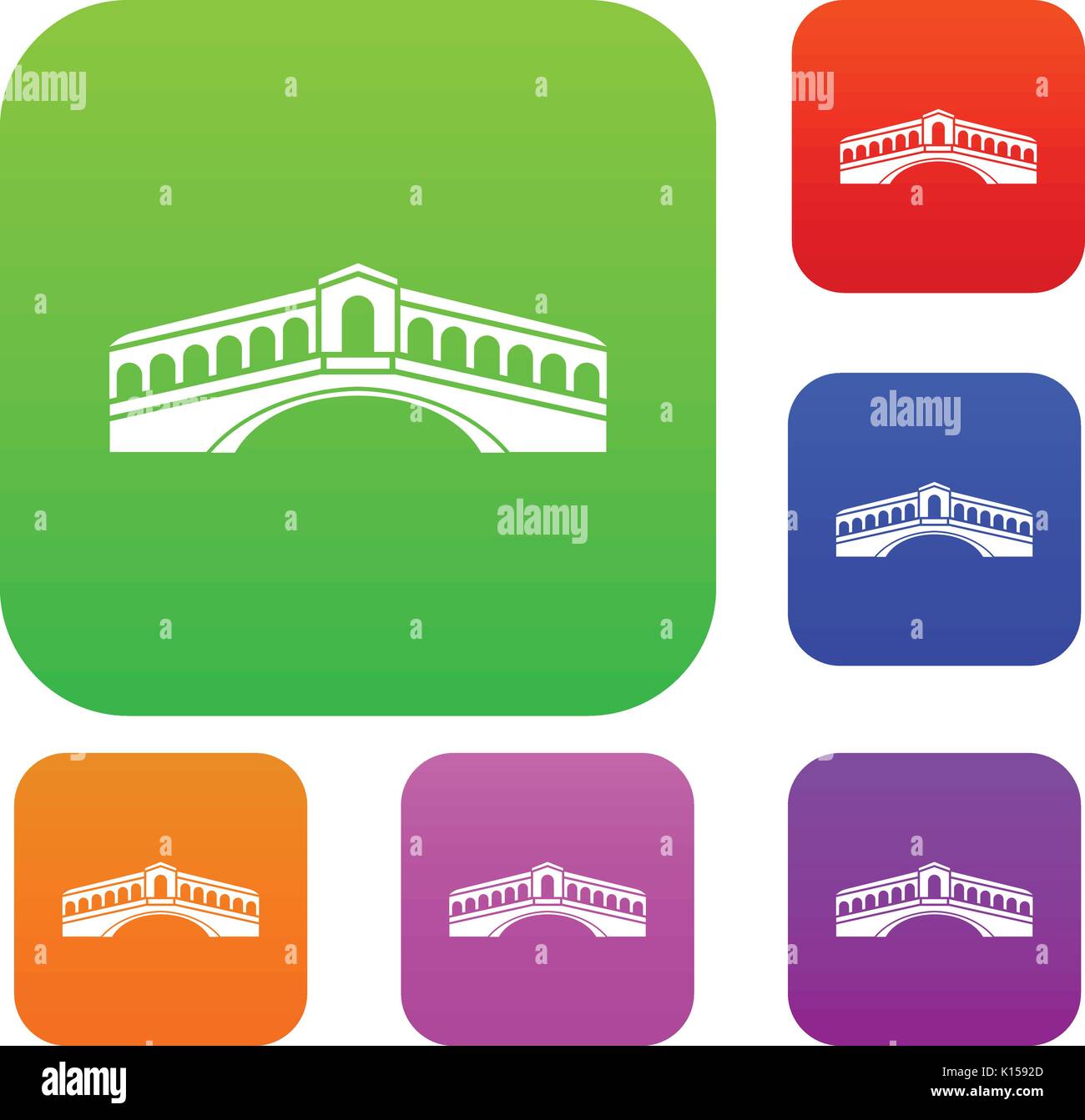 Venice bridge set collection Stock Vector Image & Art - Alamy