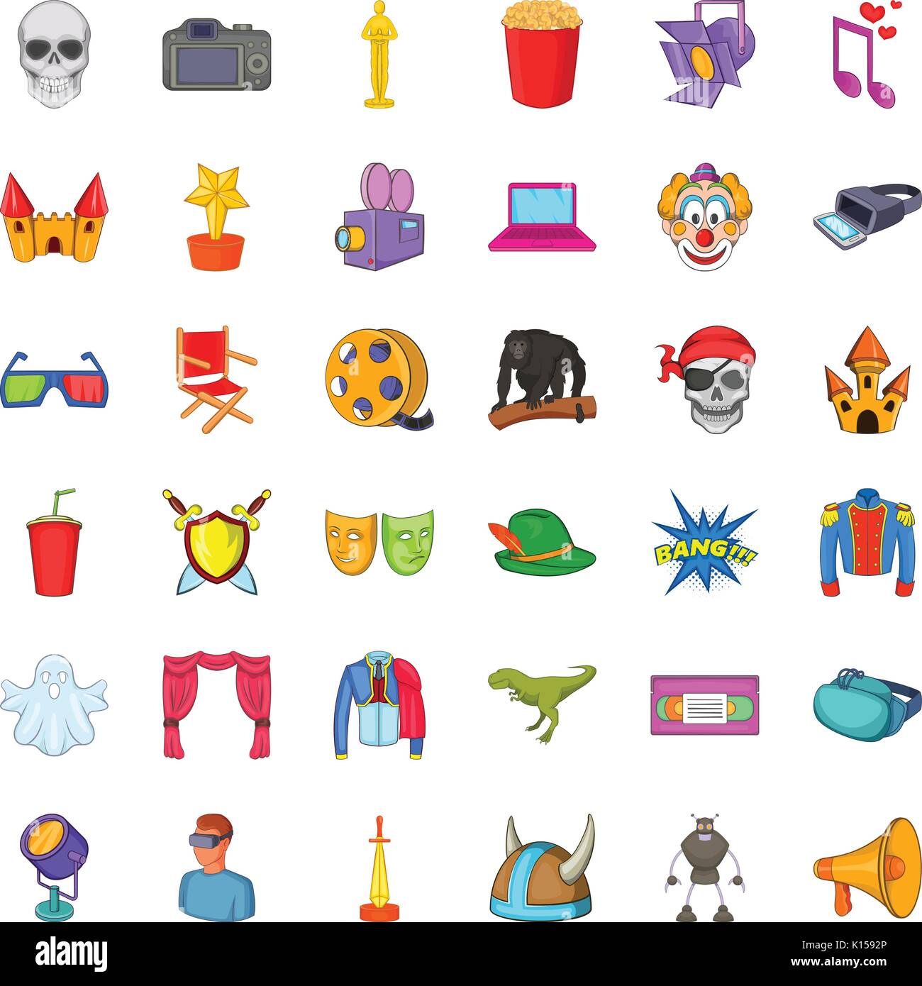 Comedy icons set, cartoon style Stock Vector Image & Art - Alamy