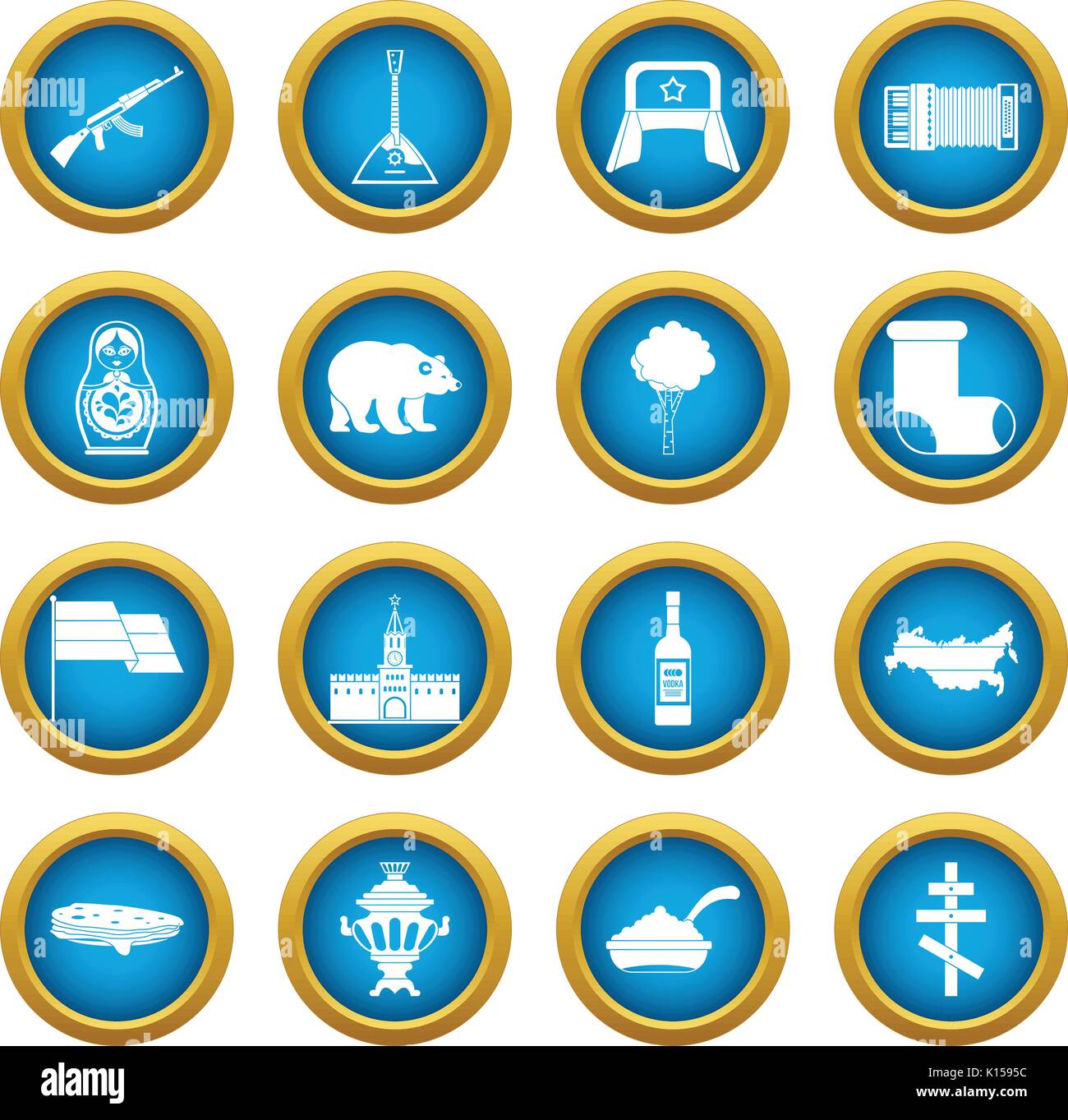 Russian doll blue Stock Vector Images - Alamy