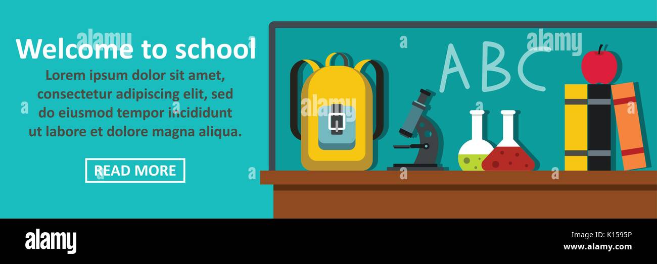 Welcome to school banner horizontal concept Stock Vector Image & Art ...