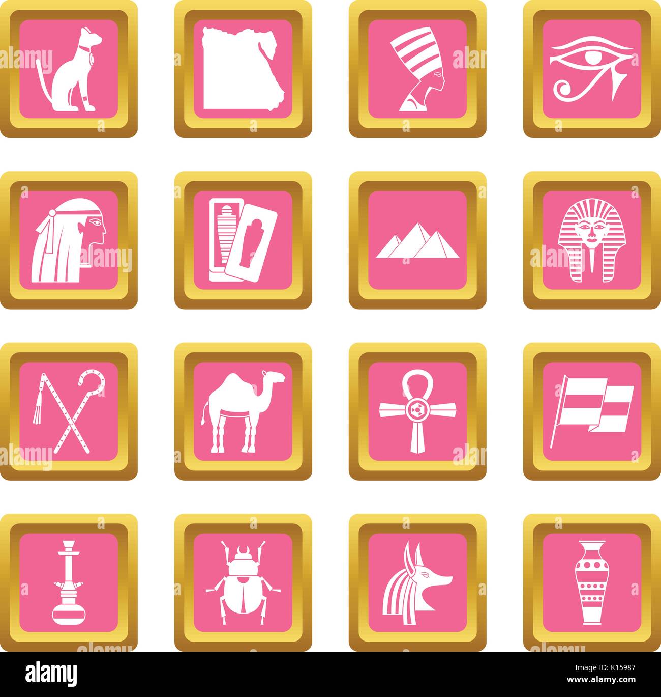 Egypt map icons Stock Vector Images - Alamy