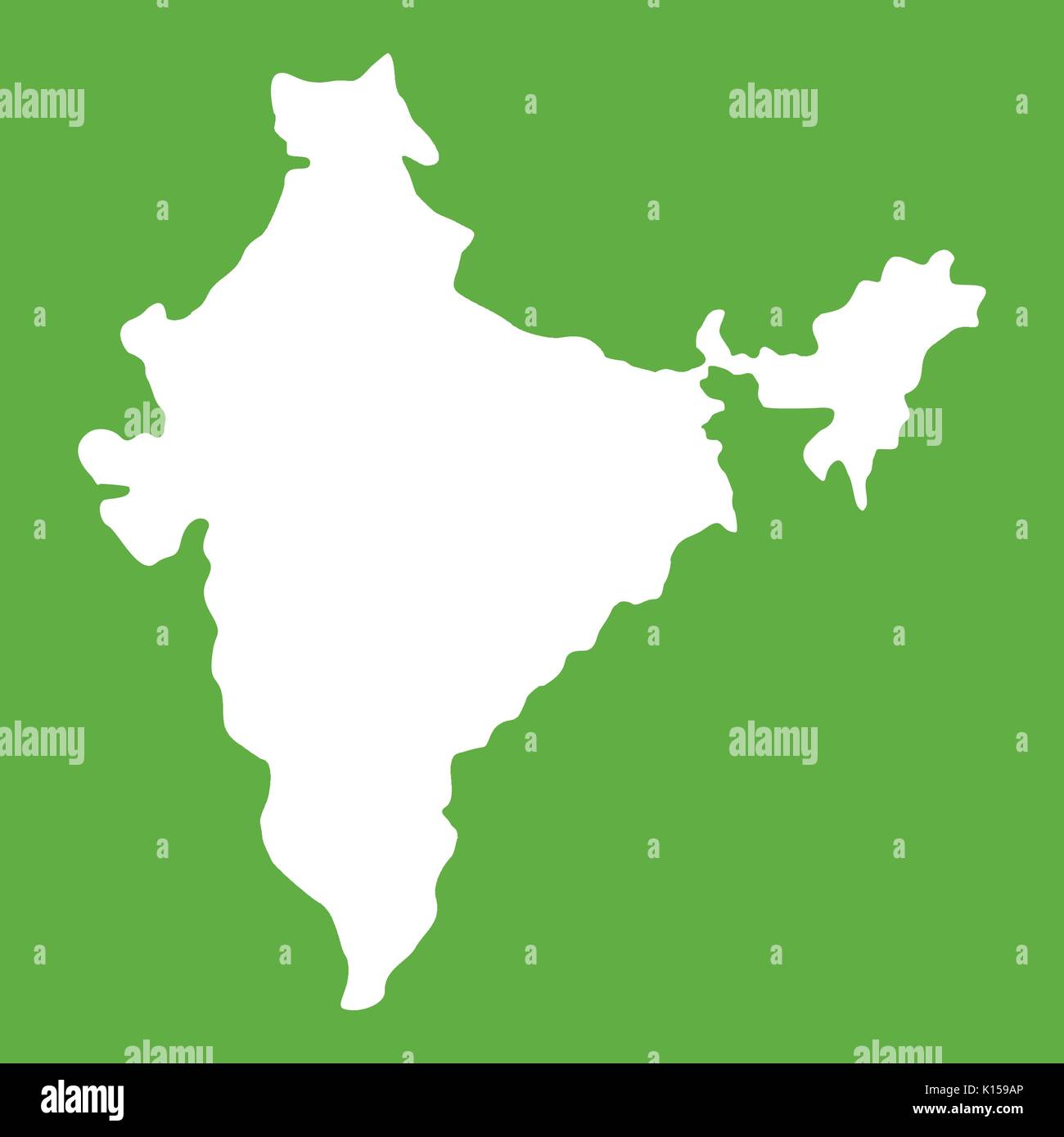 Indian map icon green Stock Vector Image & Art - Alamy
