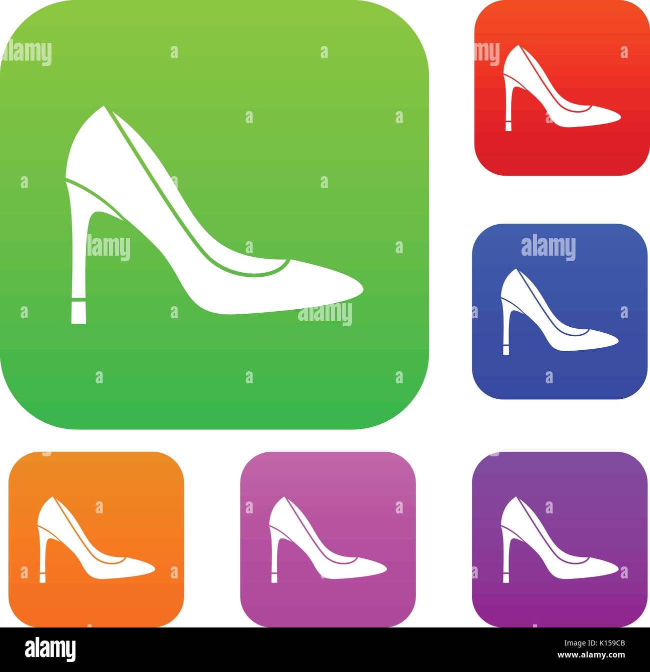 High heel shoe set collection Stock Vector Image & Art - Alamy