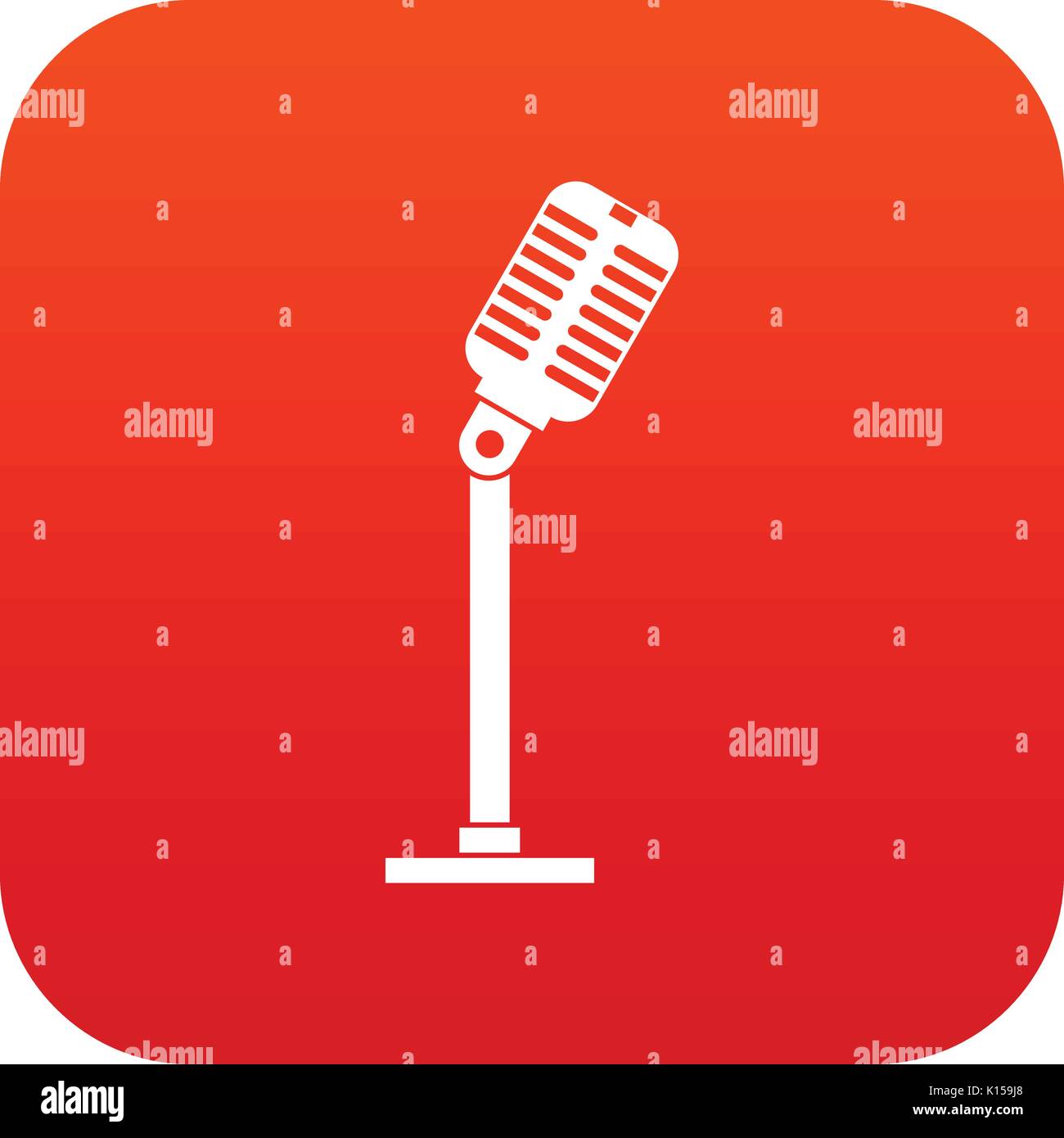 Microphone icon digital red Stock Vector Image & Art - Alamy