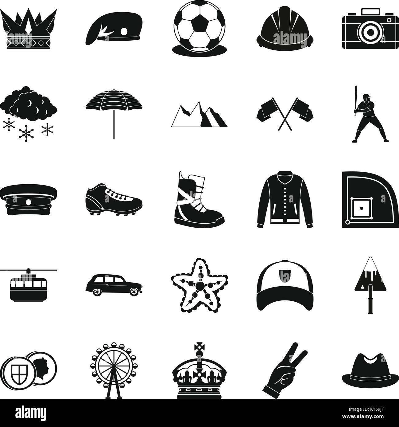 Hat icons set, simple style Stock Vector Image & Art - Alamy
